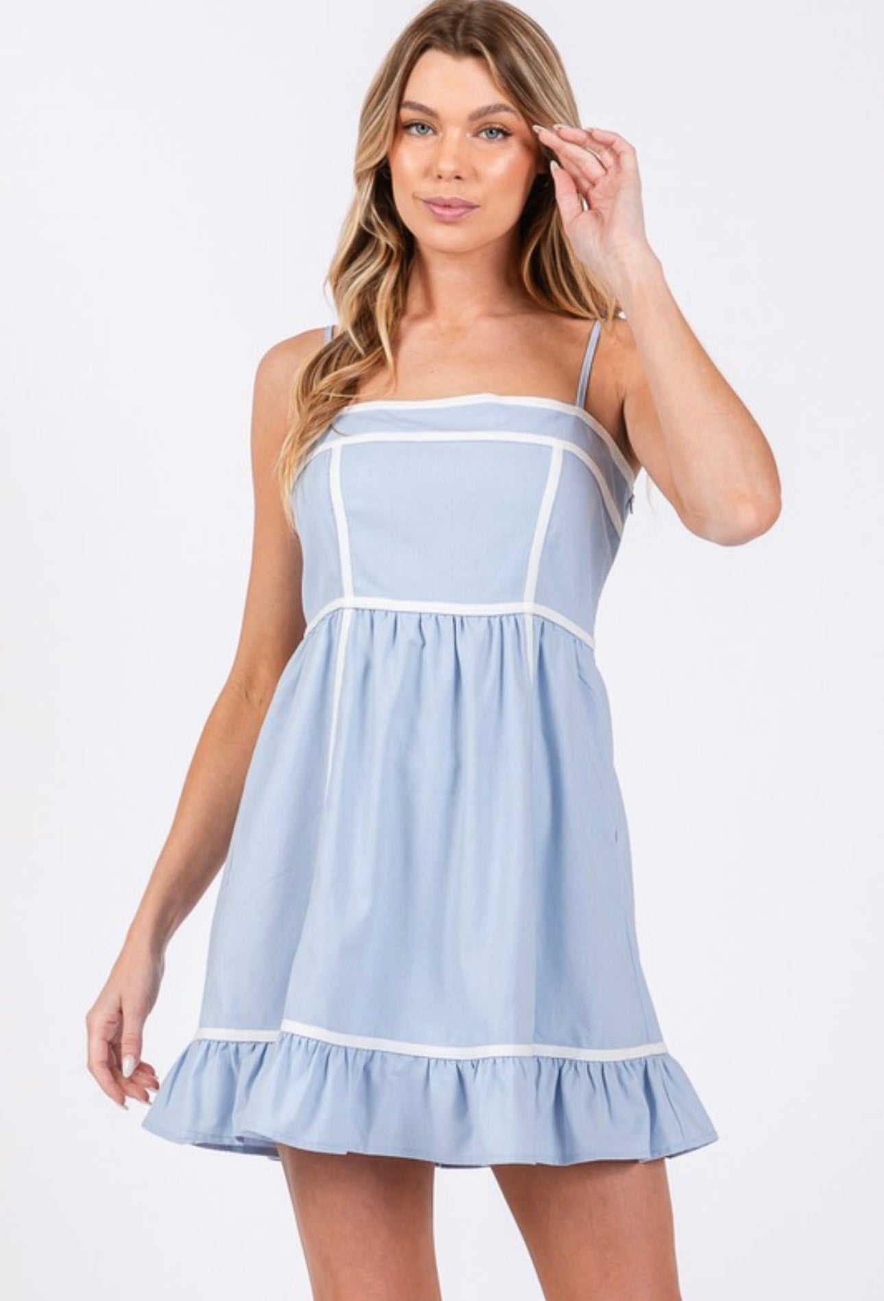 Sky Blue Ruffle Dress